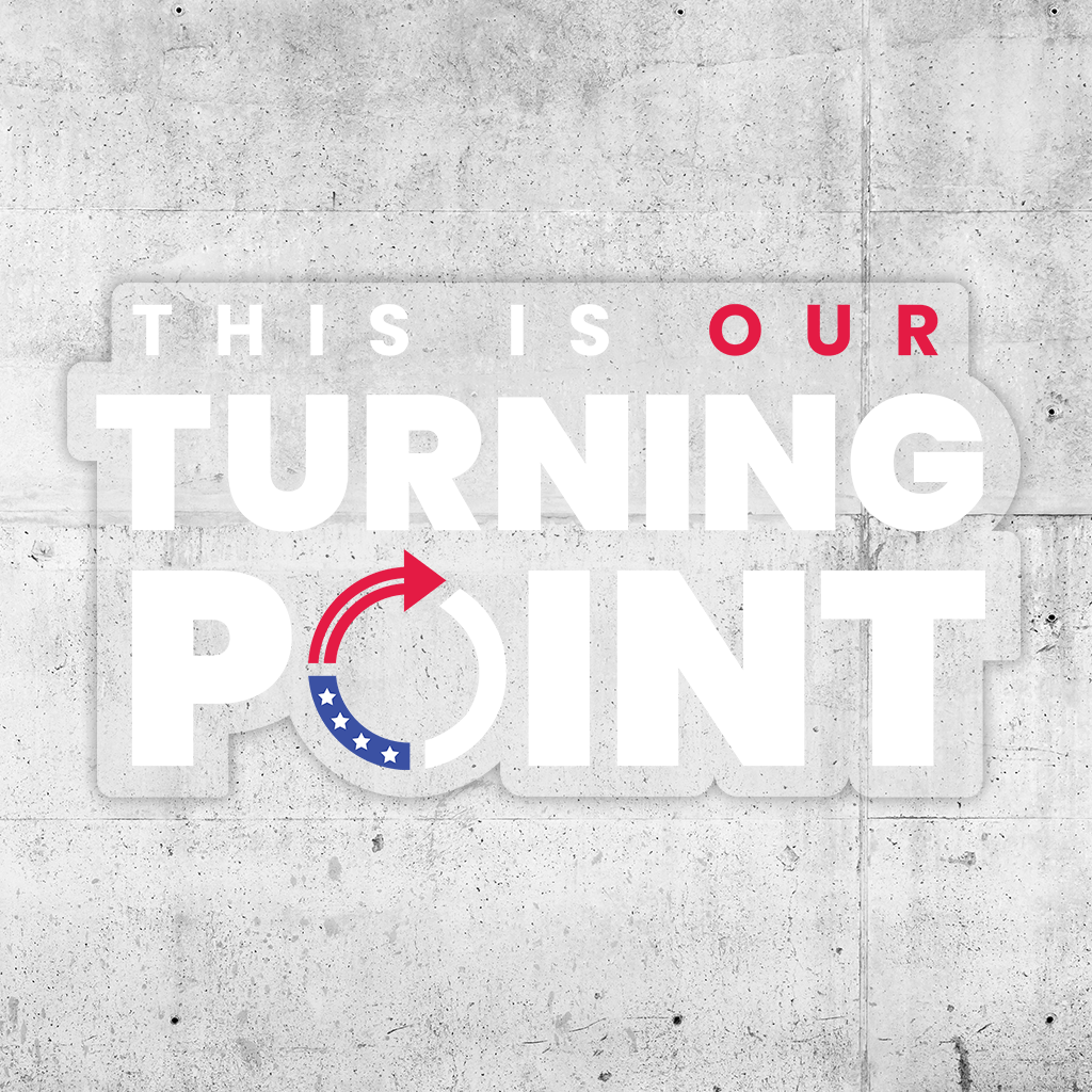 THIS IS OUR TURNING POINT CLEAR STICKER – Official TPUSA Merch